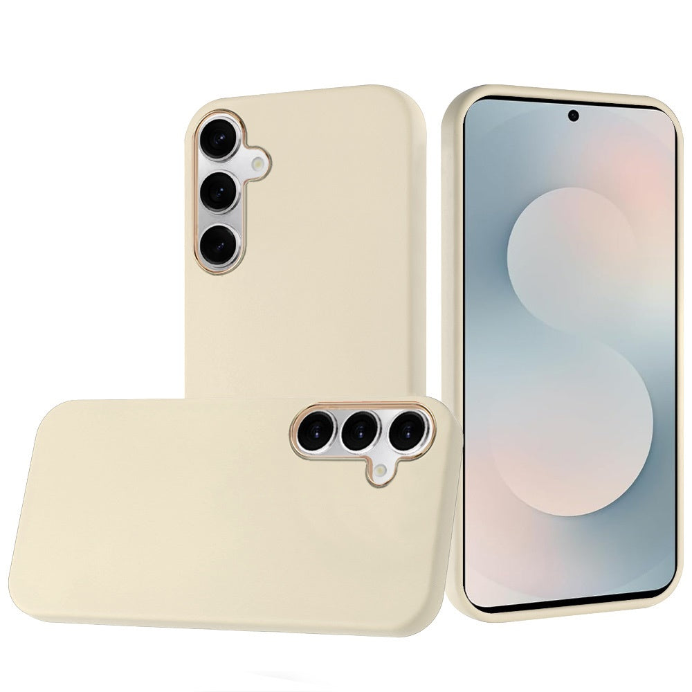 Samsung s25 FE Classy Slick Chromed Around Hybrid Case Cover - White ...